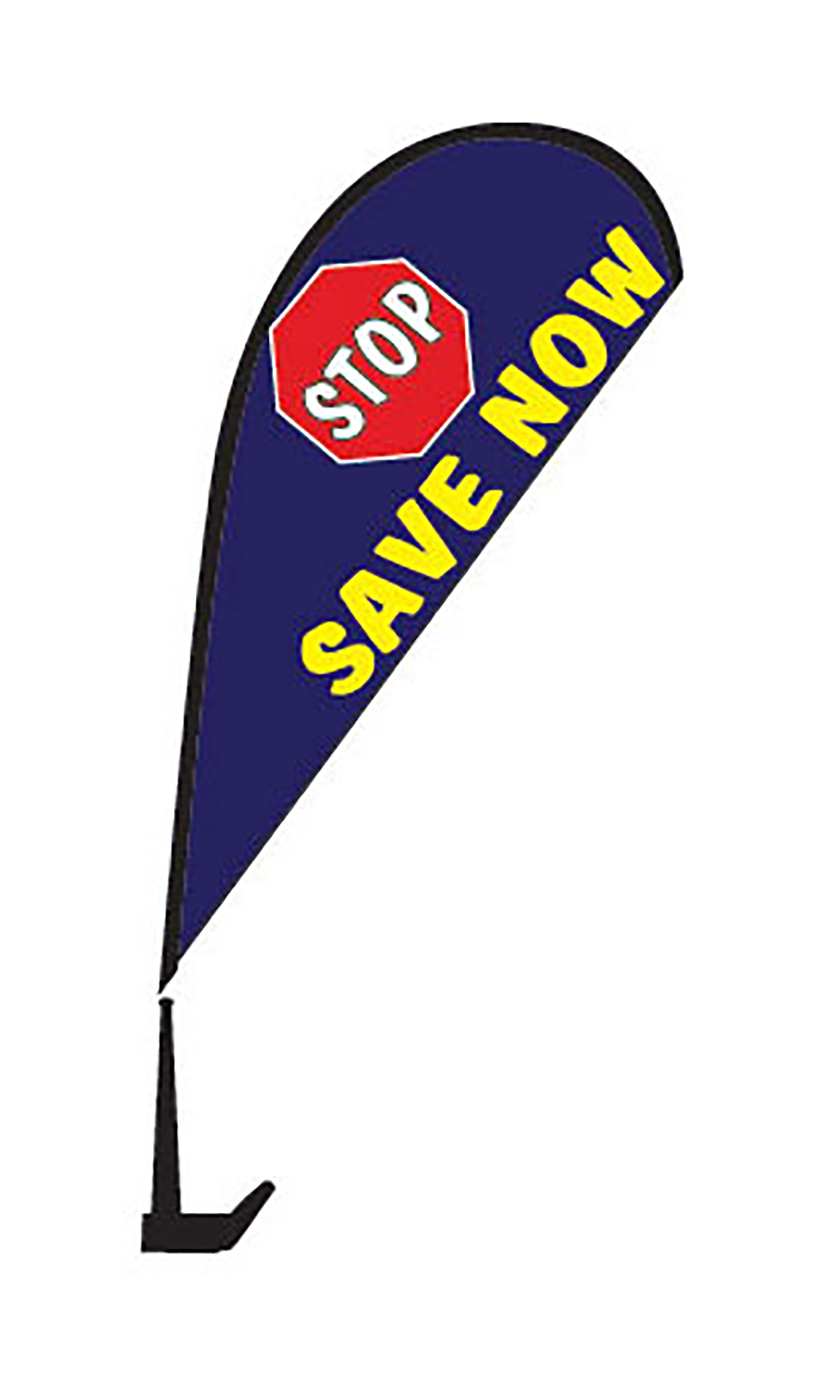 Clip on Paddle Flag Kit- "Stop Save Now" | SSW Dealer Supply
