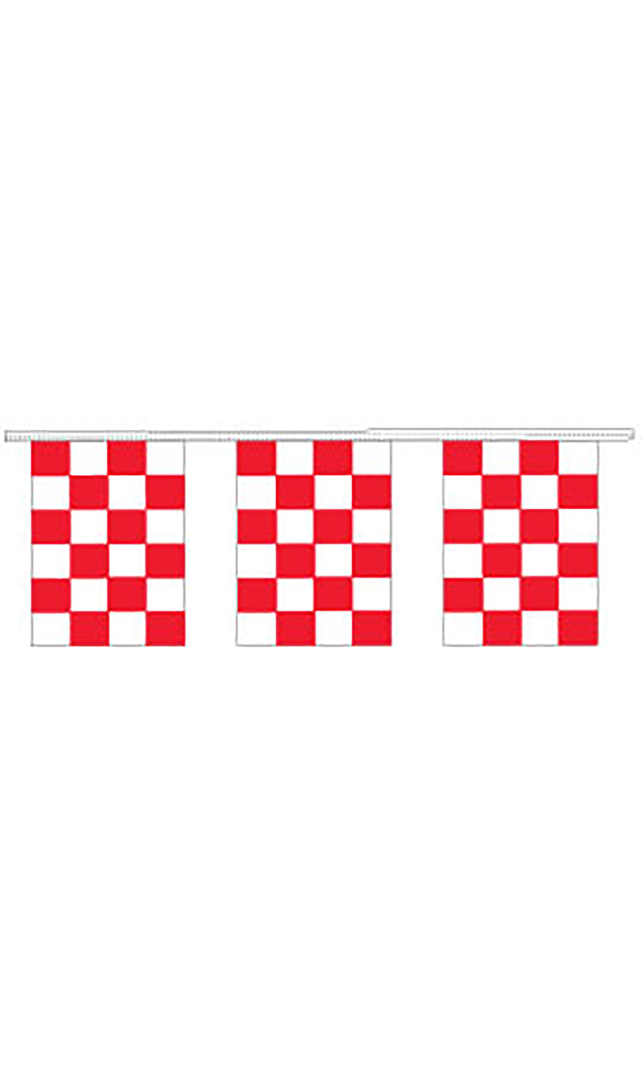 Red/White Checkered Square Pennant | Store Supply Warehouse
