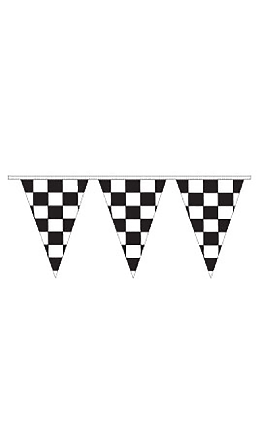 Black/White Checkered Triangle Pennant | SSW Dealer Supply