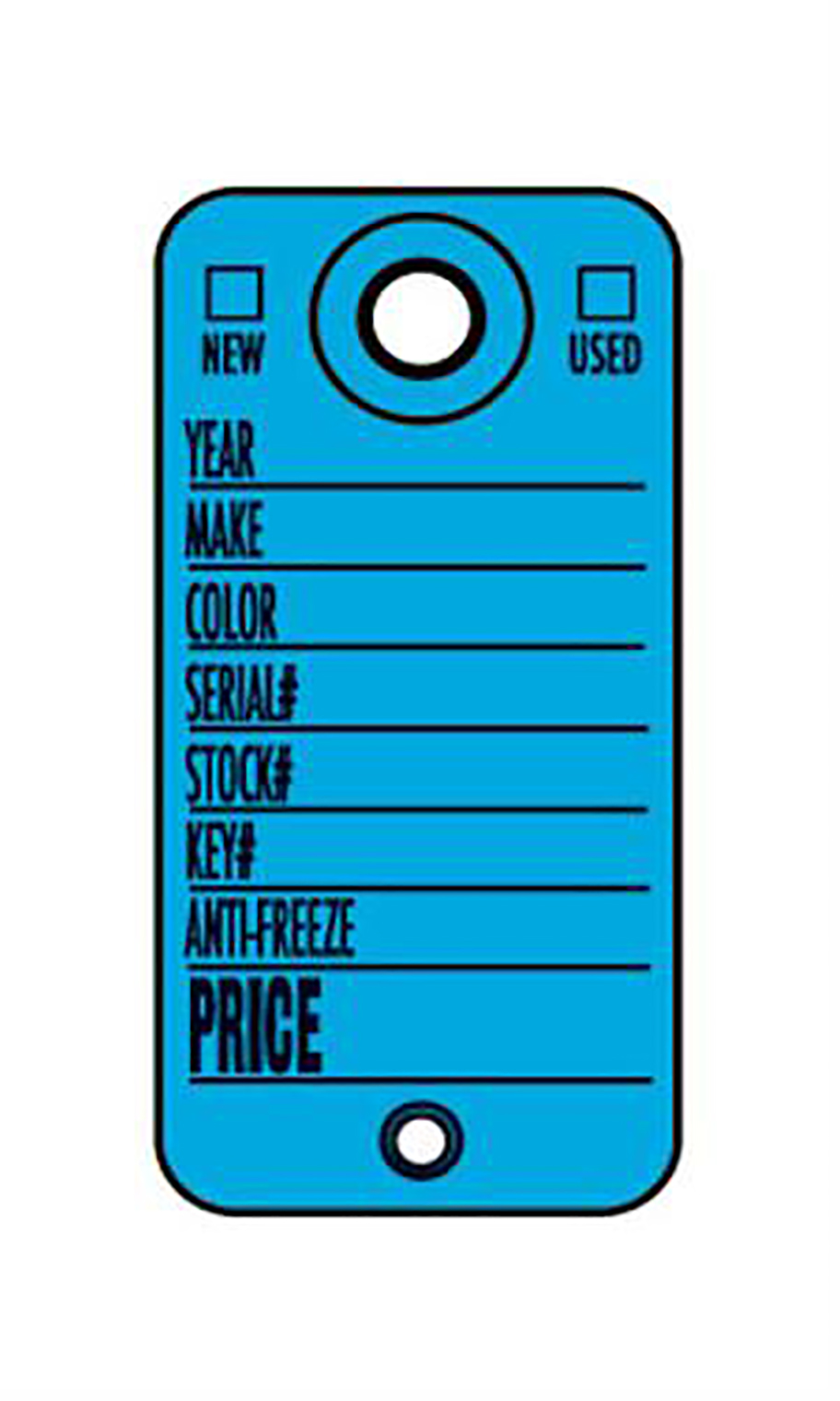 Light Blue Cardboard Key Tags | SSW Dealer Supply