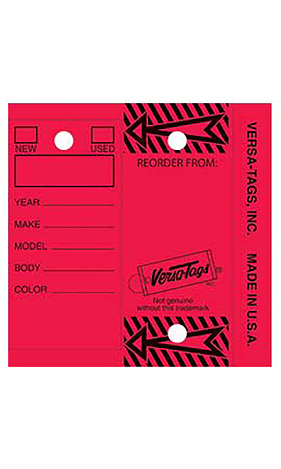 Red Laminated Key Tags | SSW Dealer Supply