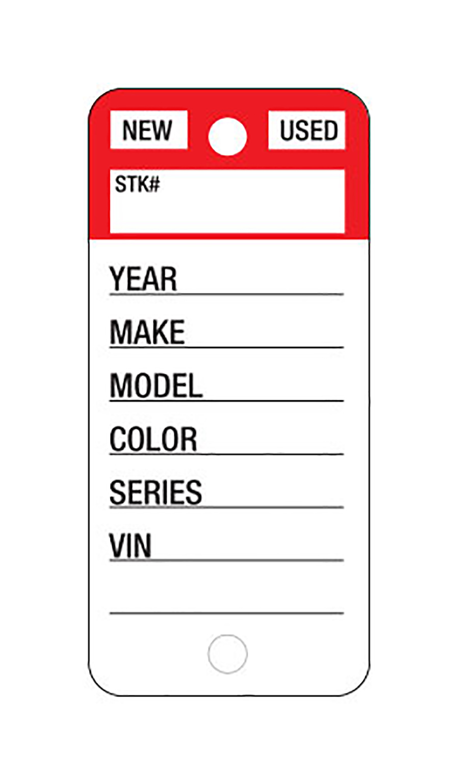 Red Top Stripe Key Tags | SSW Dealer Supply