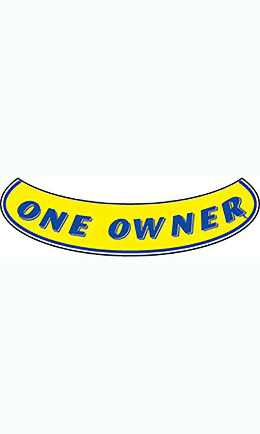 Smile Windshield Sticker- Blue/Yellow- "One Owner" | SSW Dealer Supply