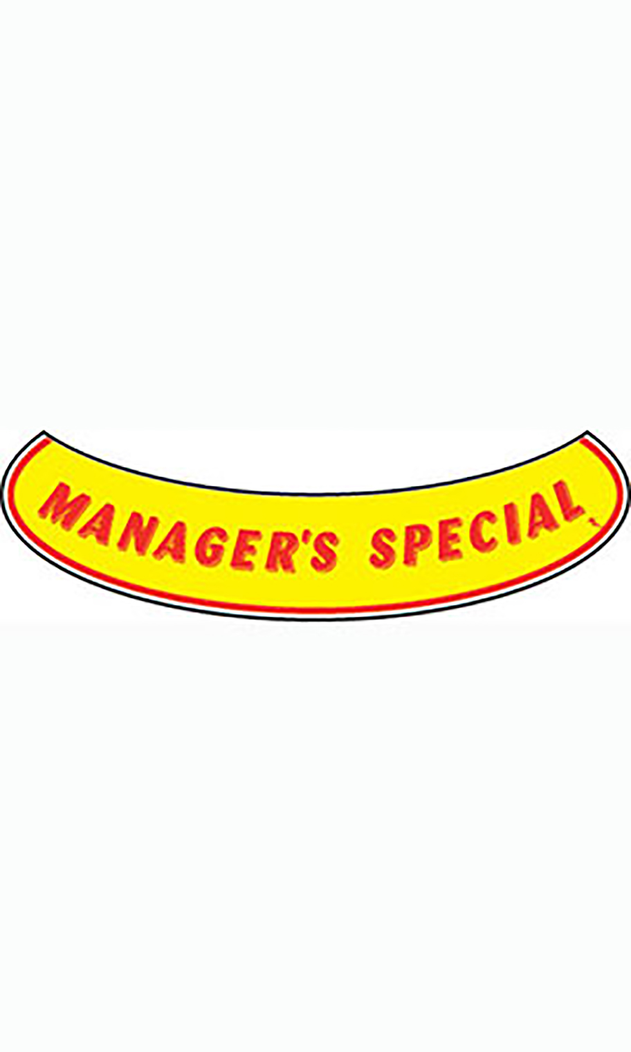 Smile Windshield Sticker-Red/Yellow-"Managers Special" | SSW Dealer Supply