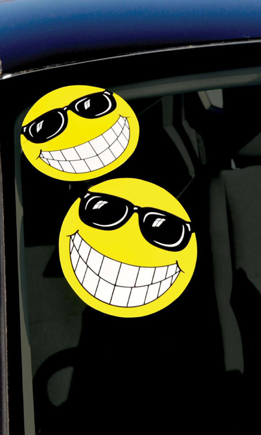 Yellow Smiling Face with Sunglasses Impulse Stickers | SSW Dealer Supply