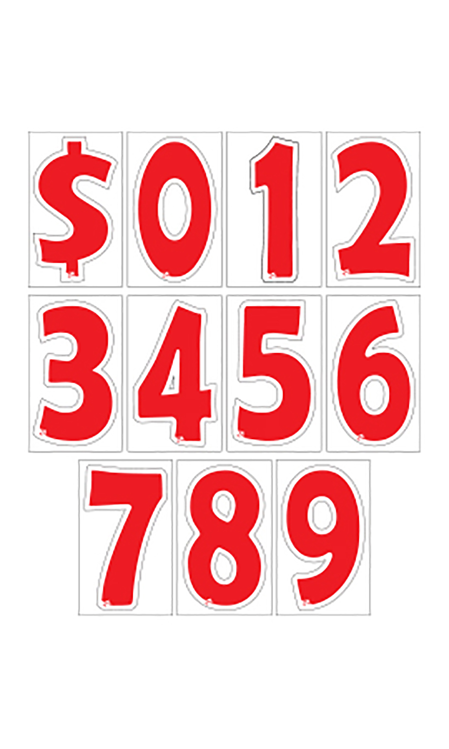 Die-Cut Red Window Number Kit | SSW Dealer Supply
