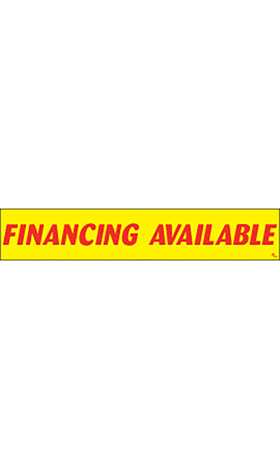 Rectangular Sticker-Red/Yellow-"Financing Available"| SSW