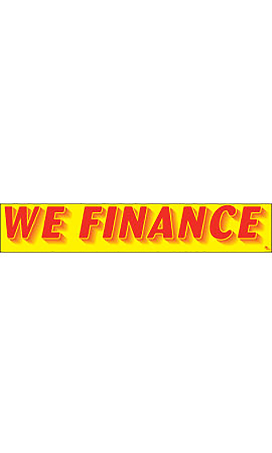 Rectangular Windshield Sticker-Red/Ylw-"We Finance"| SSW Dealer Supply