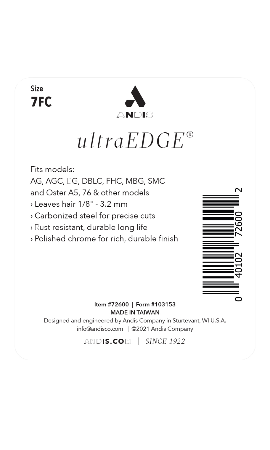 Andis 7FC Blade | Love Groomers