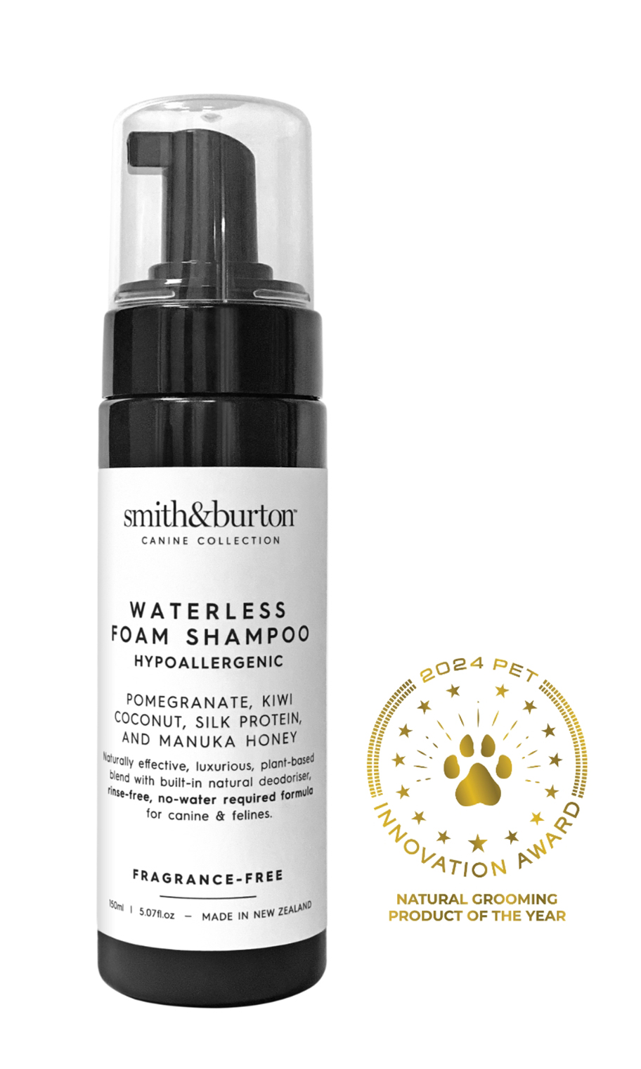 smith&burton Waterless Foam Shampoo Hypoallergenic - 5.07 fl oz | Love Groomers