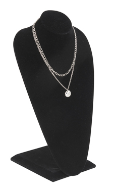 Tall Black Velvet Necklace Display