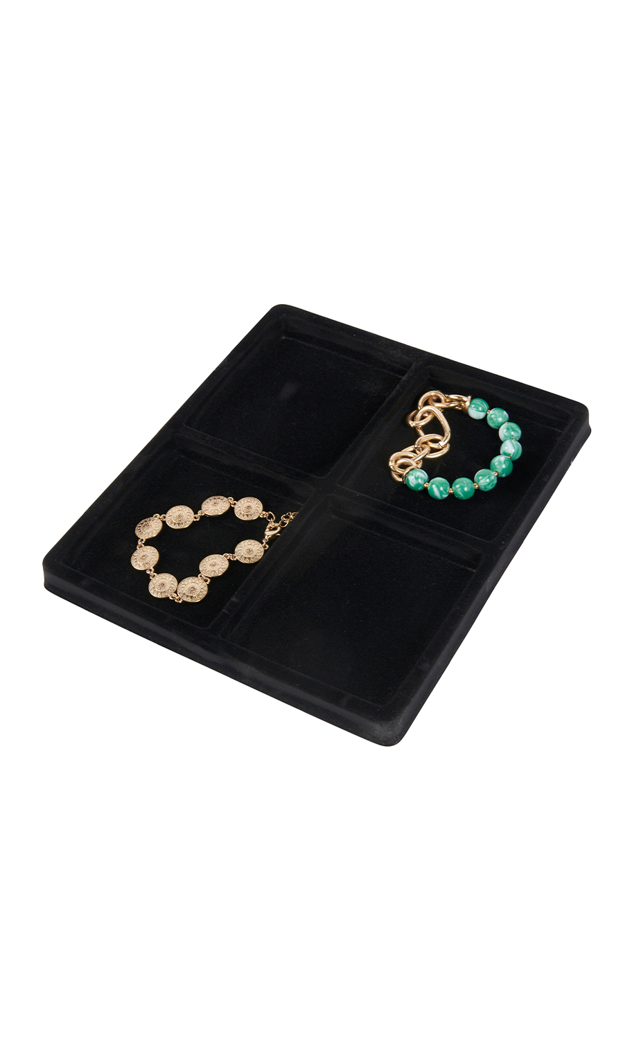 4 Section Flocked Tray Inserts- 7"L x 6-3/4"L