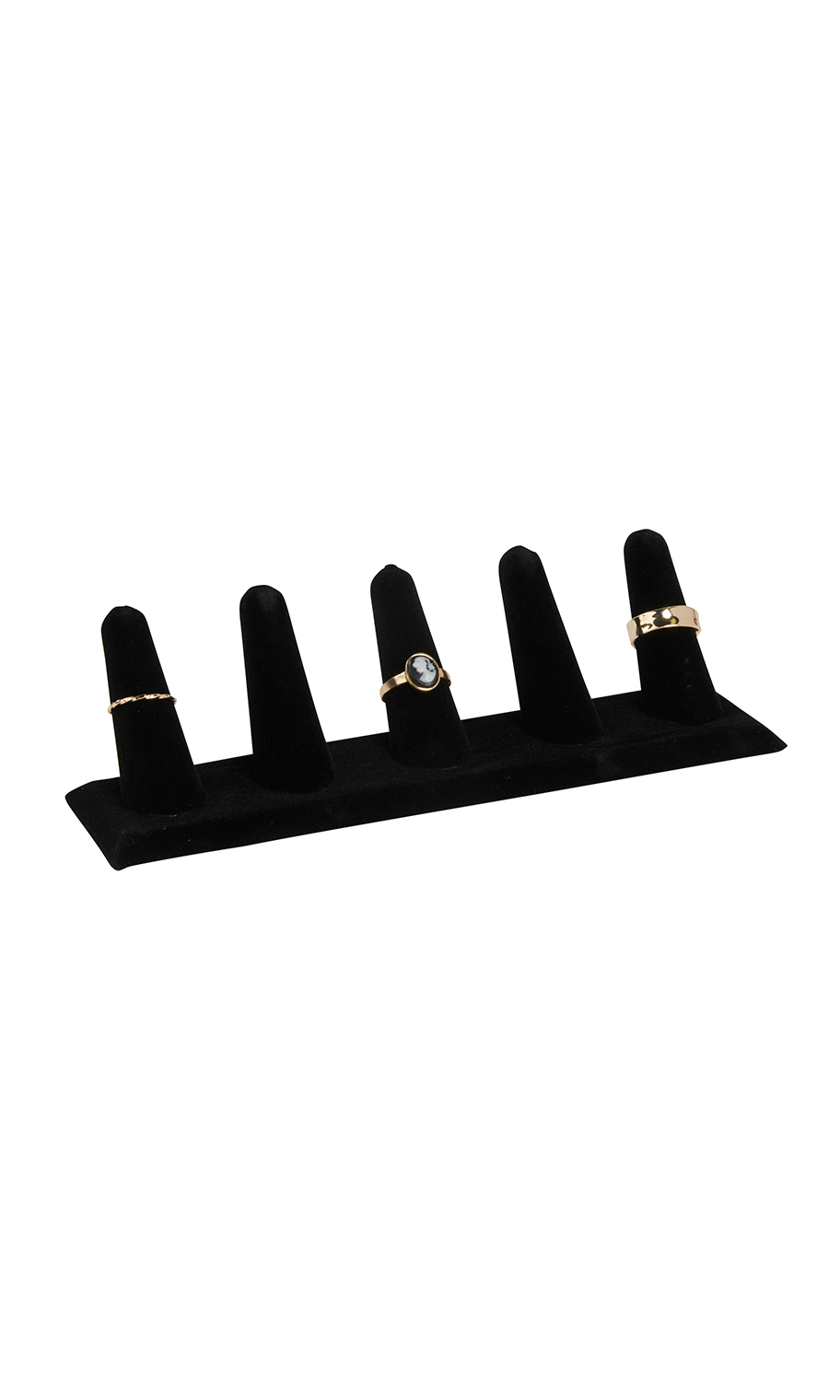 Black Velvet Five Finger Ring Displays