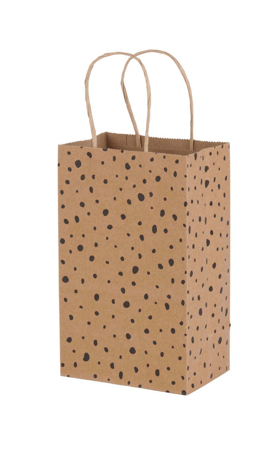 Small - Modern Dot Paper Shopping Bags - Case of 100