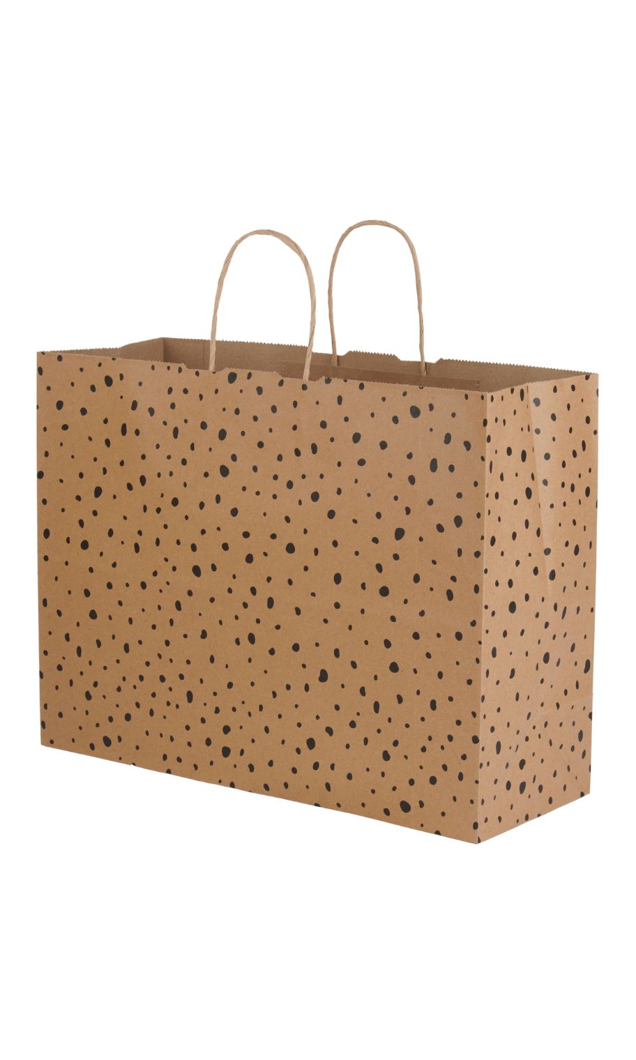 Large - Modern Dot Paper Shopping Bags - Case of 100