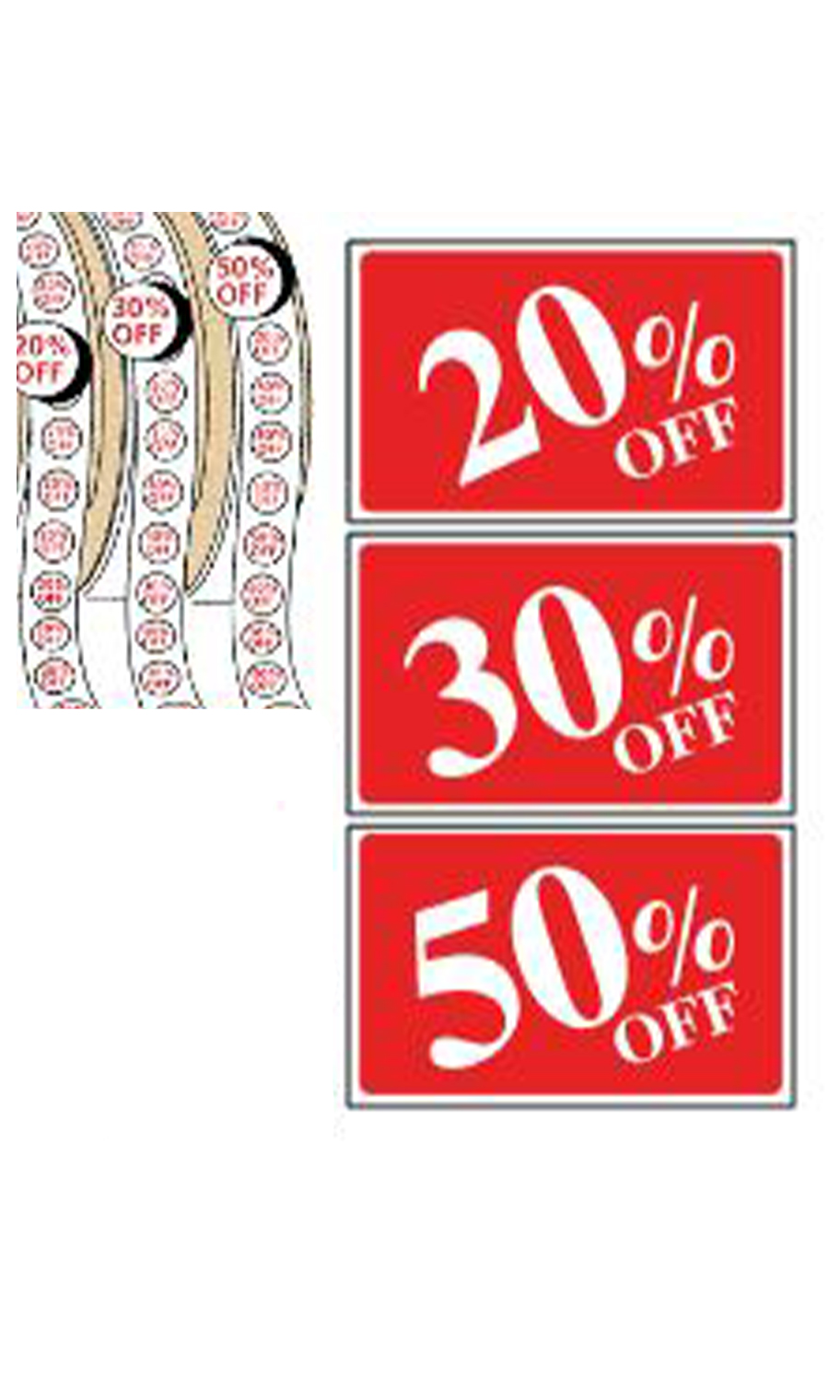 Percent Off Kit with Labels and Signs - Store Supply Warehouse