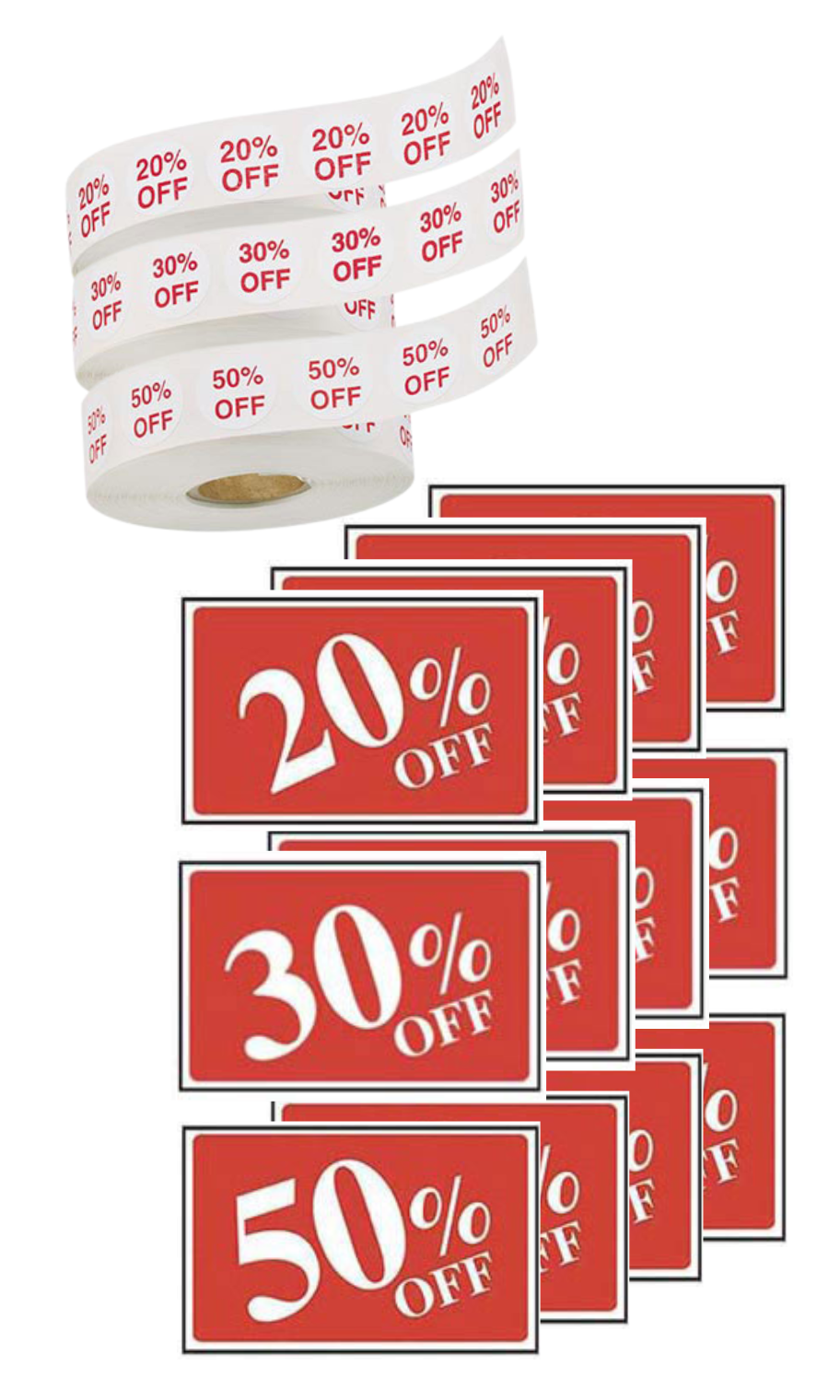 Percent Off Kit with Labels and Signs - Store Supply Warehouse