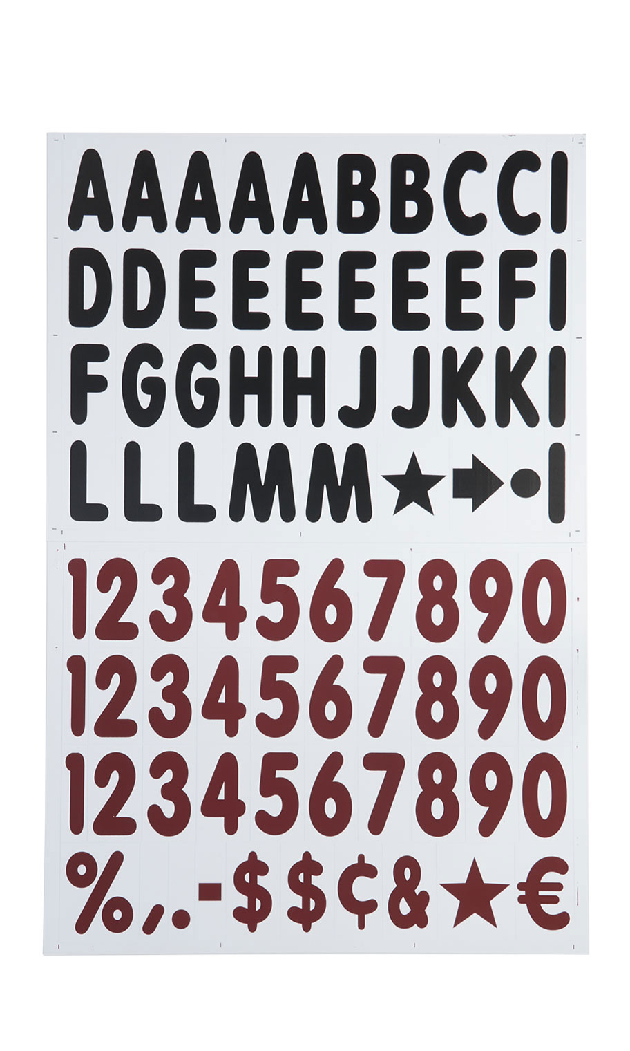 Sidewalk Sign Letters & Numbers Set