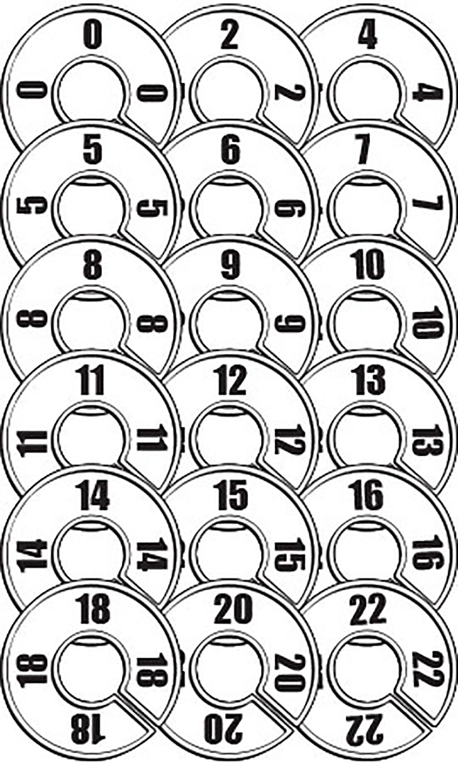 Round Size Divider for Hangrail Women's Assortment | SSW