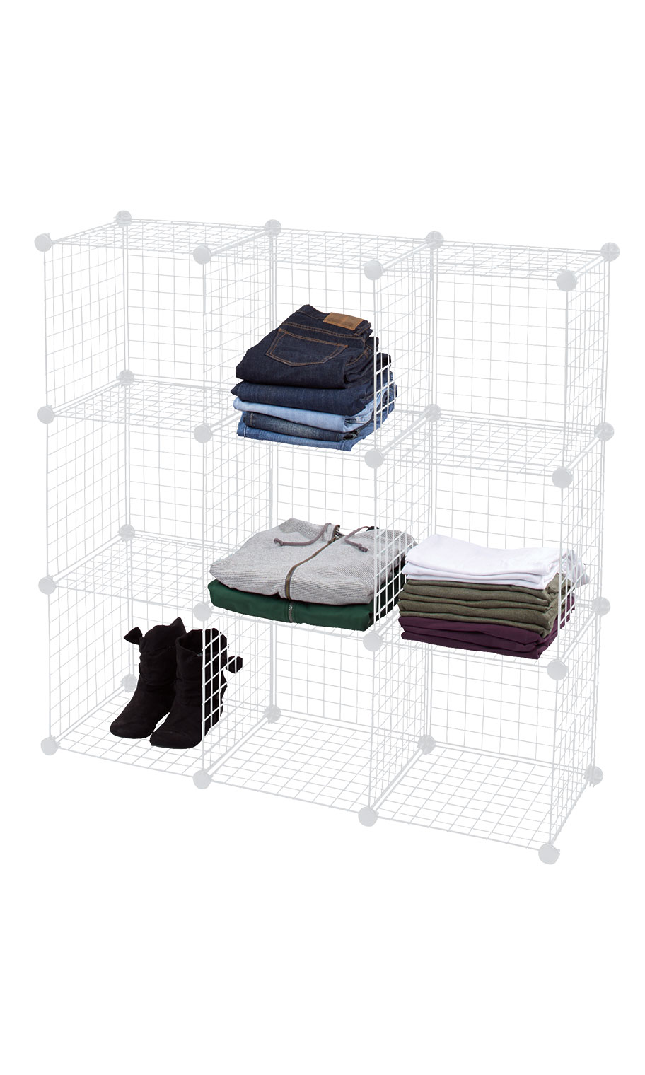 White Mini Grid Cube Unit Displays | Store Supply Warehouse