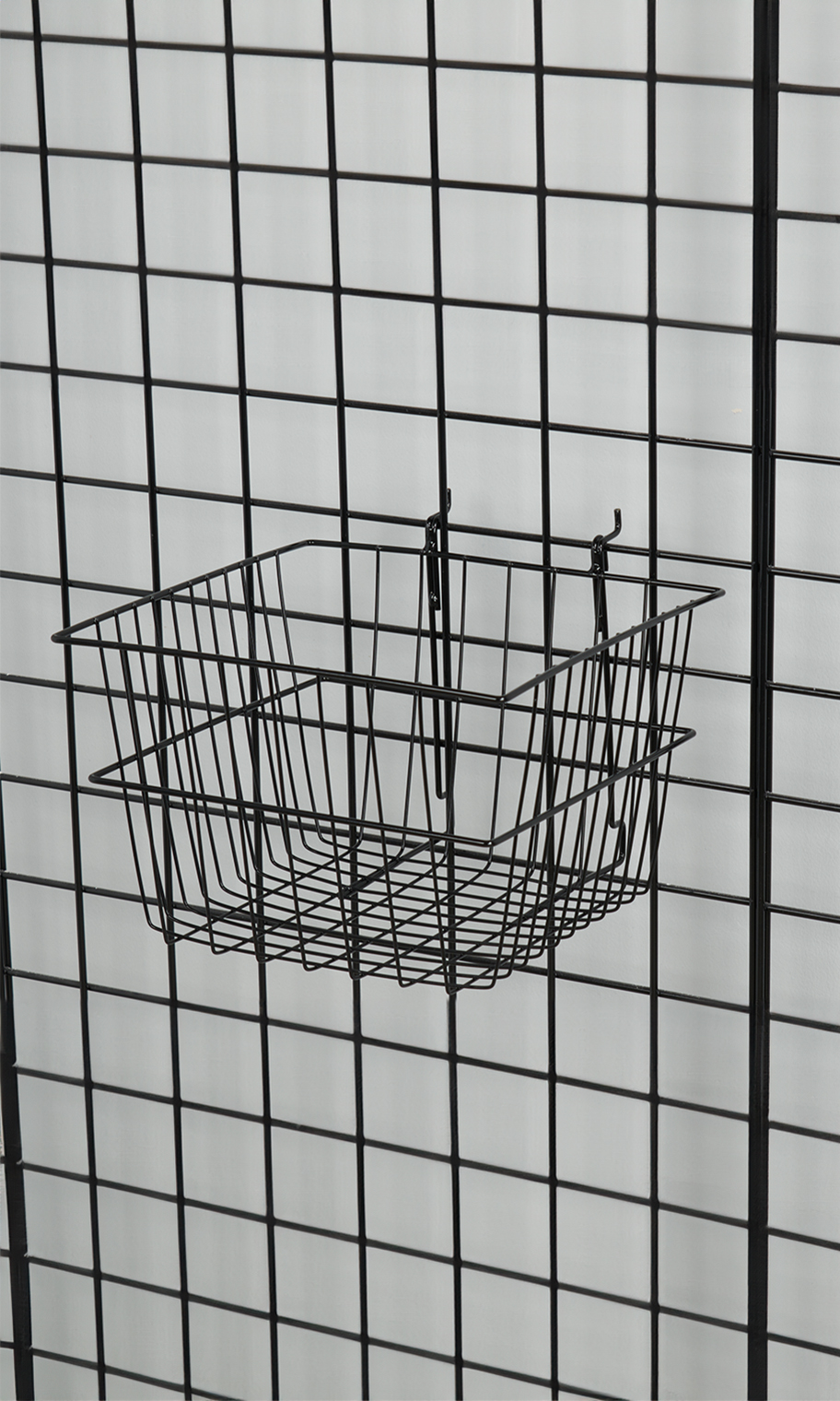 12 x 12 x 8 Black Mini Grid Basket - Store Supply Warehouse