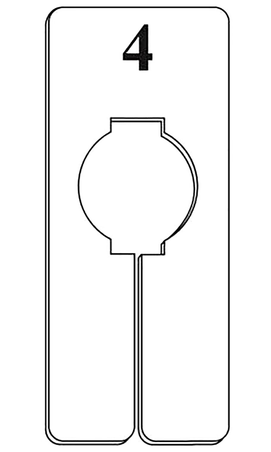 Size 4 Rectangular Size Dividers | Store Supply Warehouse