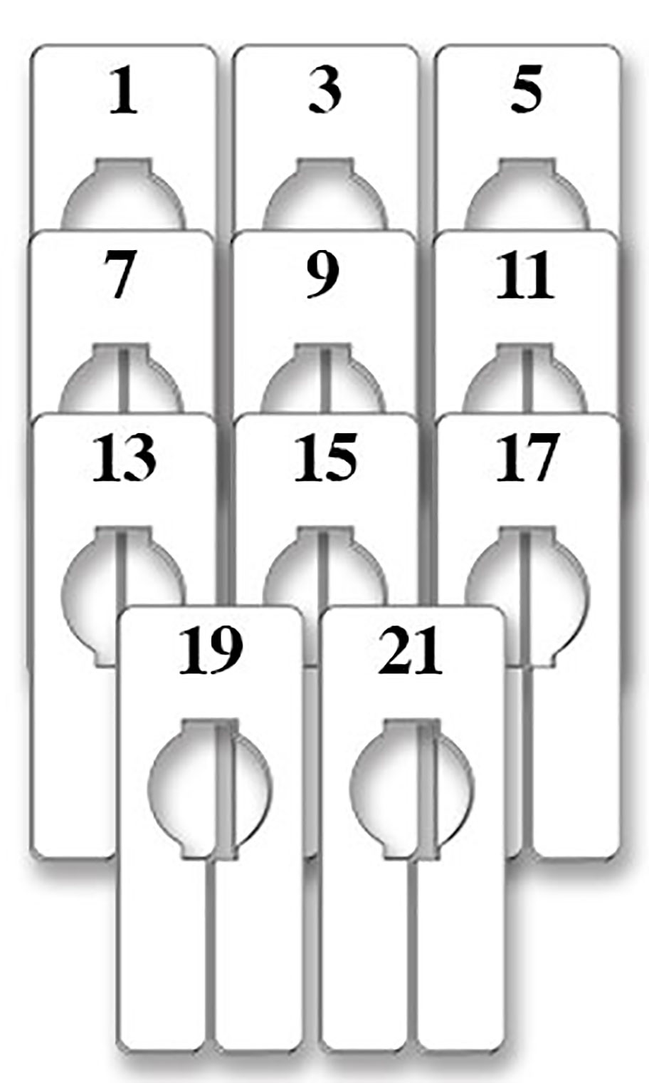 Rectangular Size Dividers for Hangrail - Junior's Variety Pack | SSW