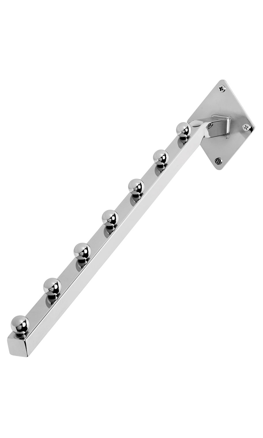 18" Chrome 7-Ball Waterfall Wall Mount | Simple Retail