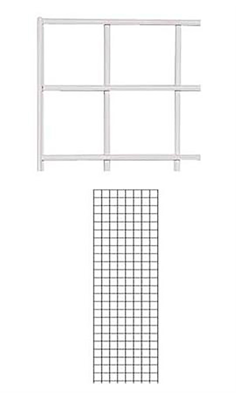 2' x 6' White Wire Grid Panel