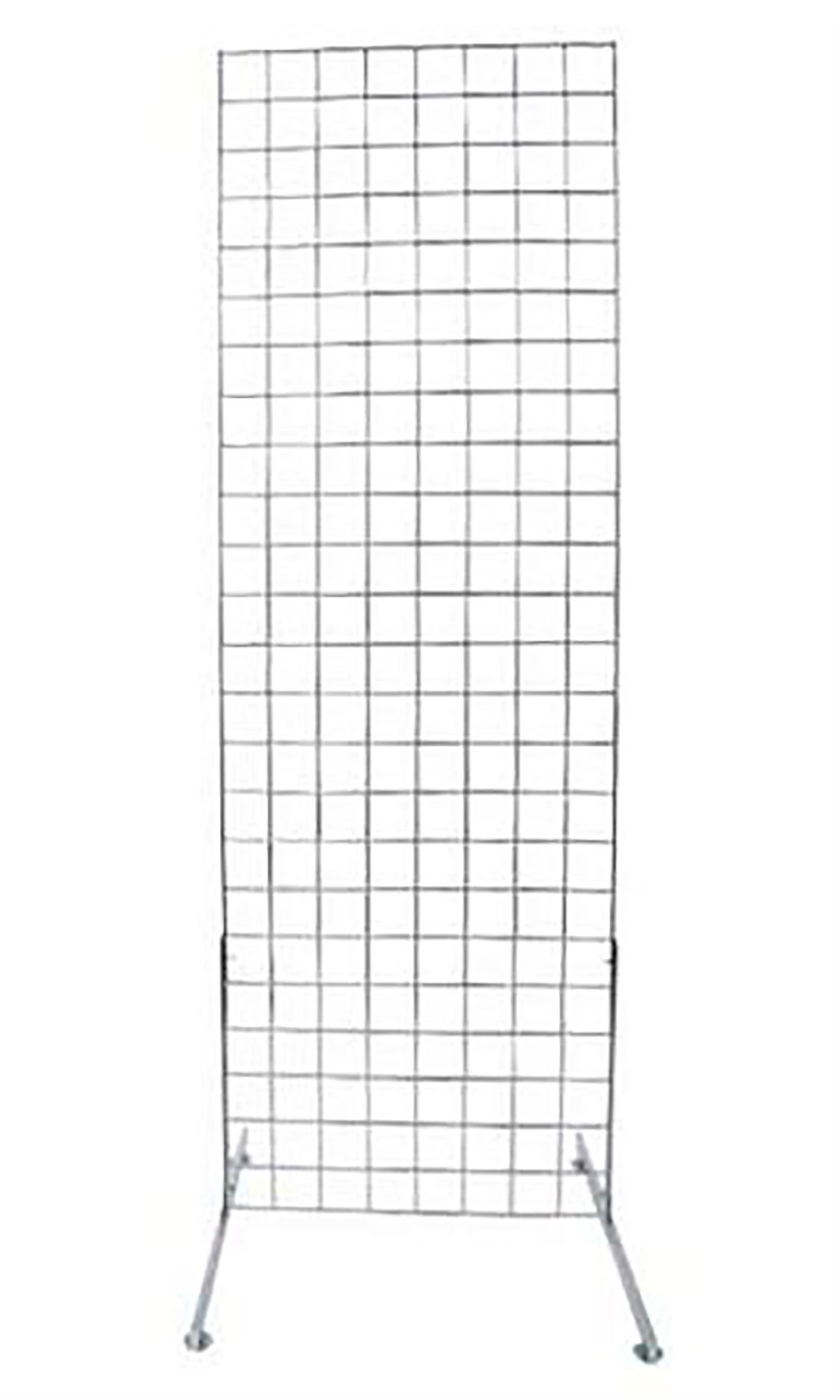 2' x 6' Chrome Standing Grid Screen - Includes Grid Panel & 2 Grid Legs