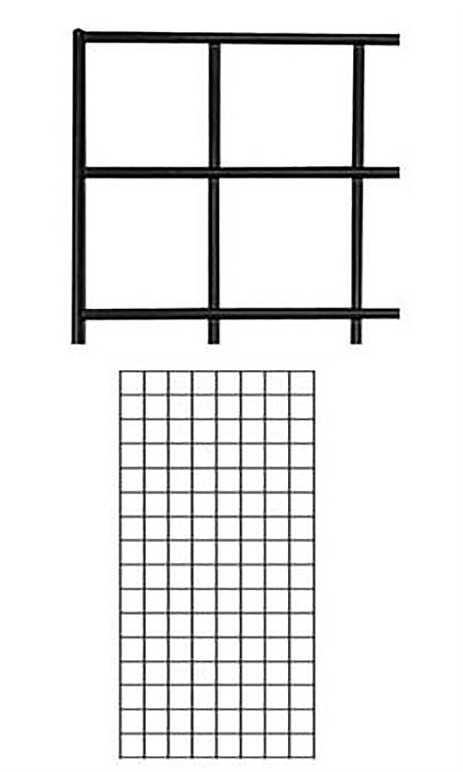 2' X 4' Black Wire Grid Panel