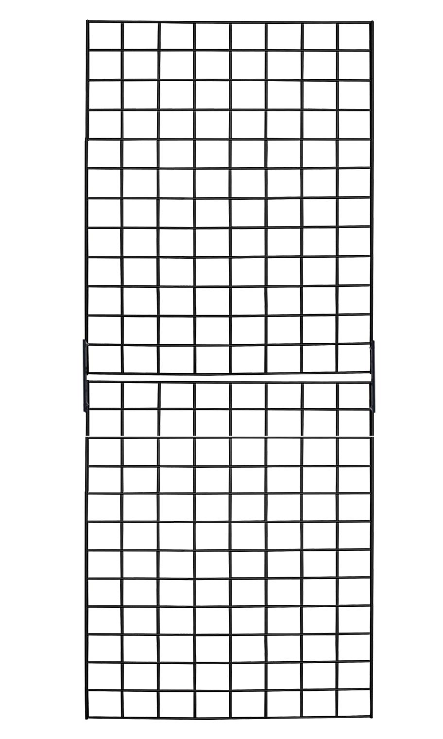 Black 2' X 6" Wire Grid Kit - (2) 2' X 3" Panels