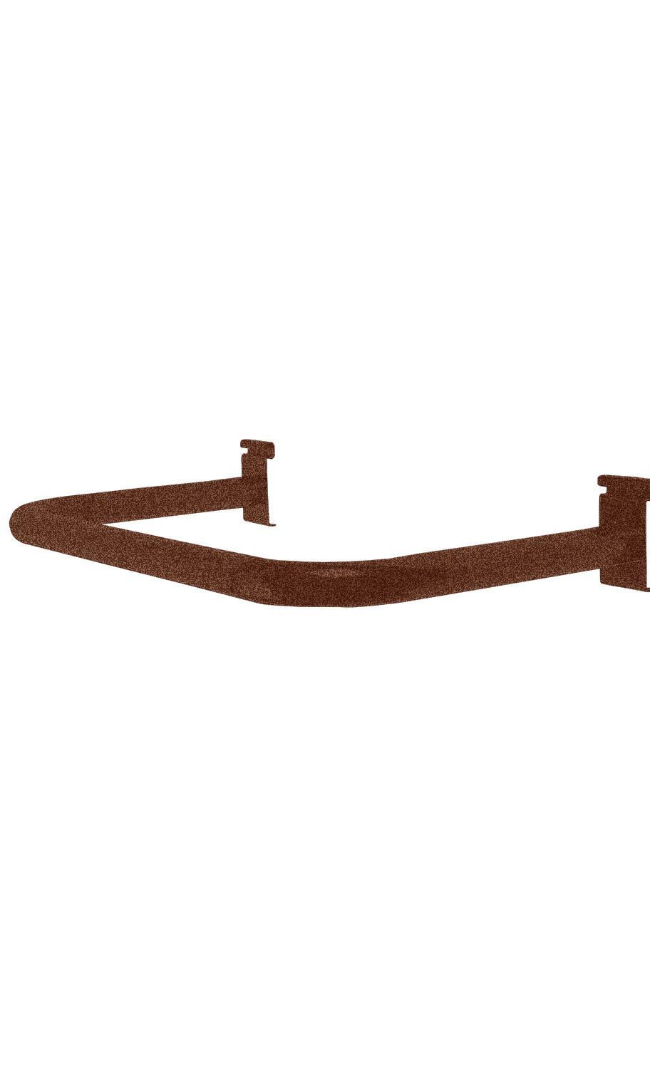 Rustic Copper U Shaped Hangrail - Store Supply Warehouse