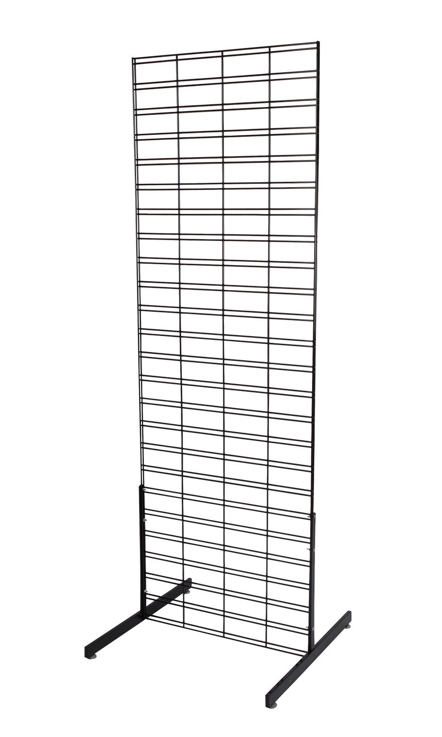 2 x 6 Black Slat Grid Standing Screen- Store Supply Warehouse