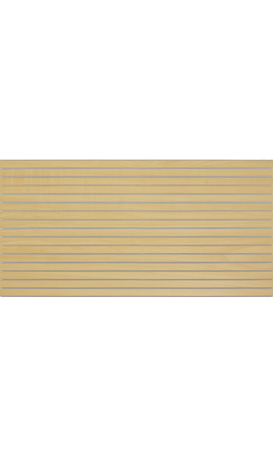 4 Foot x 8 Foot Horizontal Maple Slatwall Panel With Metal Inserts