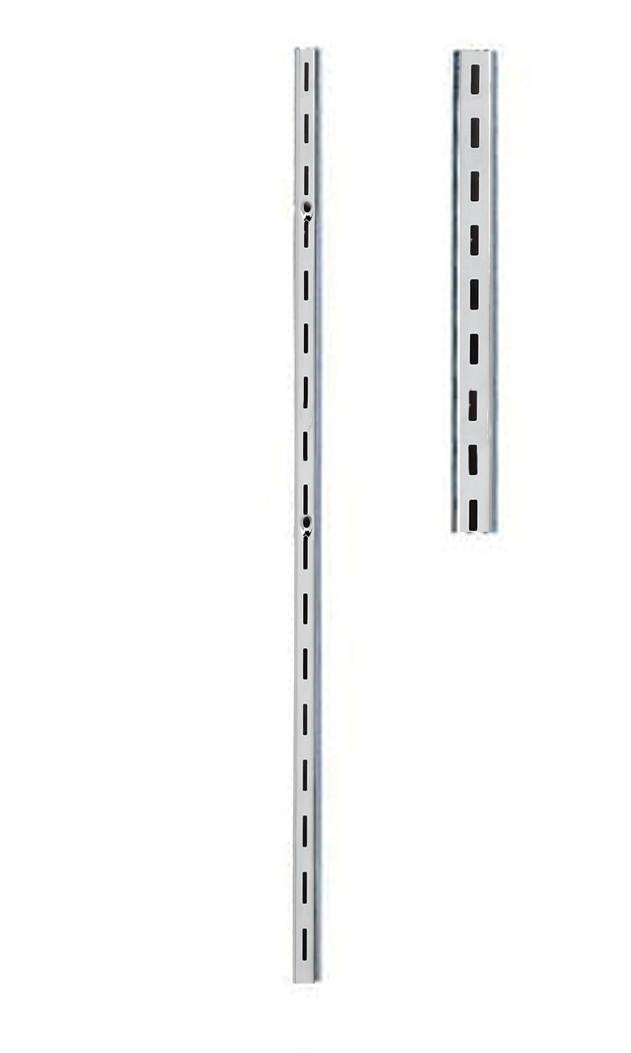 3 foot Chrome Slotted Standard - ½ inch slots 1 inch on center