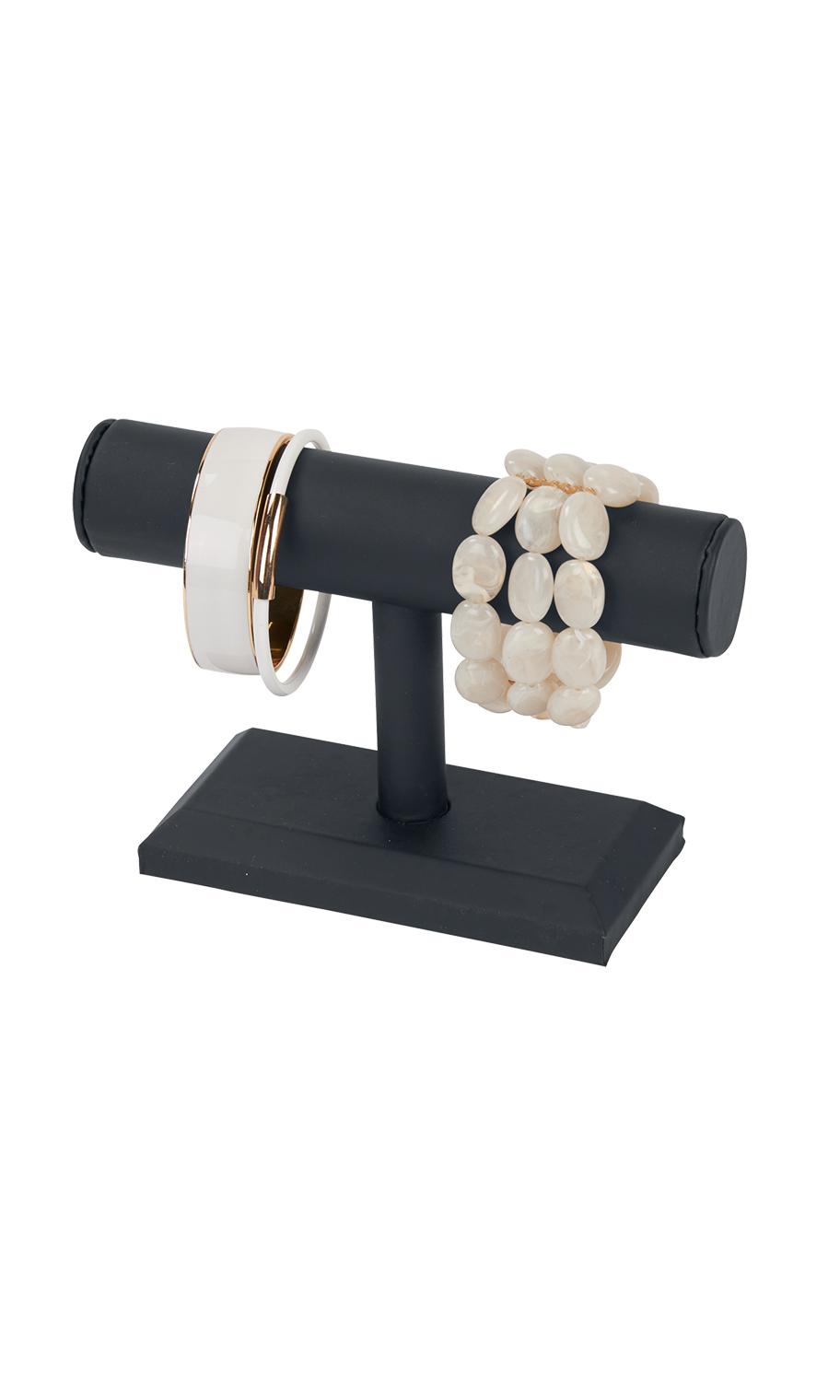 Small Black Faux Leather T-Bar Display-RTA