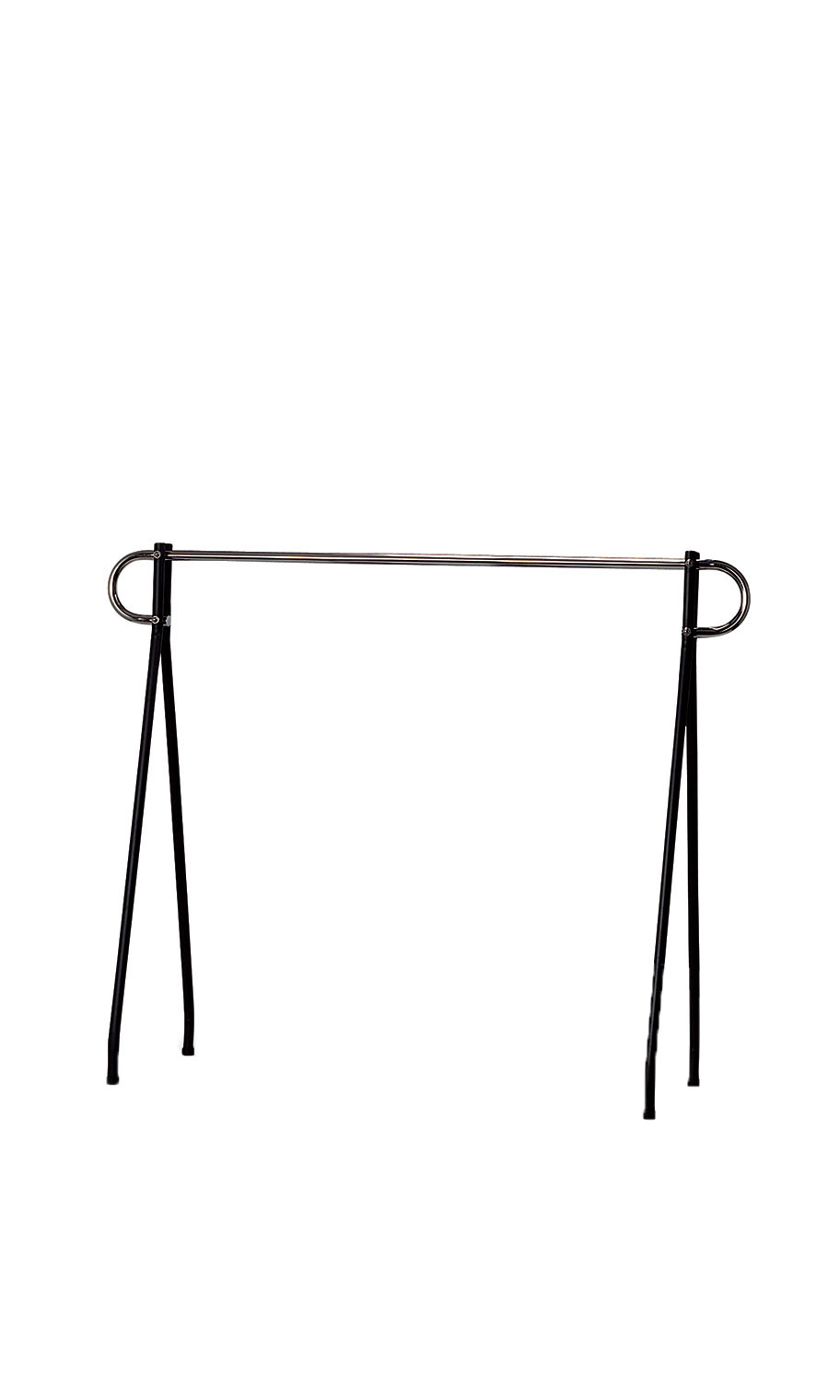 Modern Black Single-Rail Clothing Rack | Store Supply