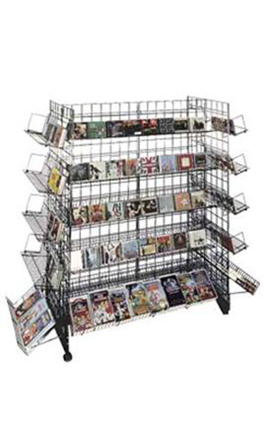 Black CD & DVD Wire Grid Gondolas | Store Supply Warehouse