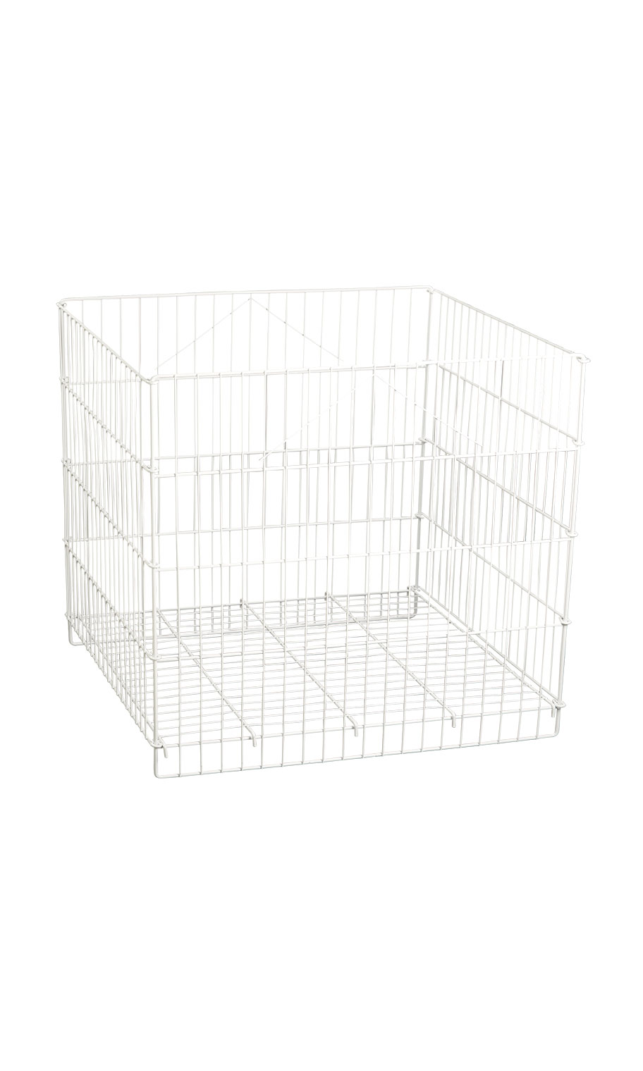 White Wire Dump Bin With Adjustable Shelf | Store Supply