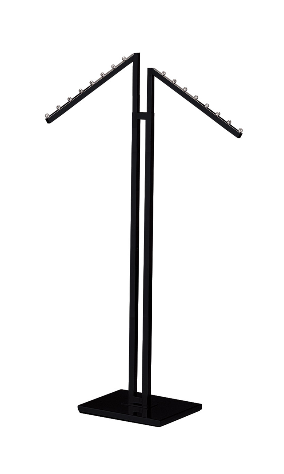 Black 2-Way Clothing Rack with Slant Arms