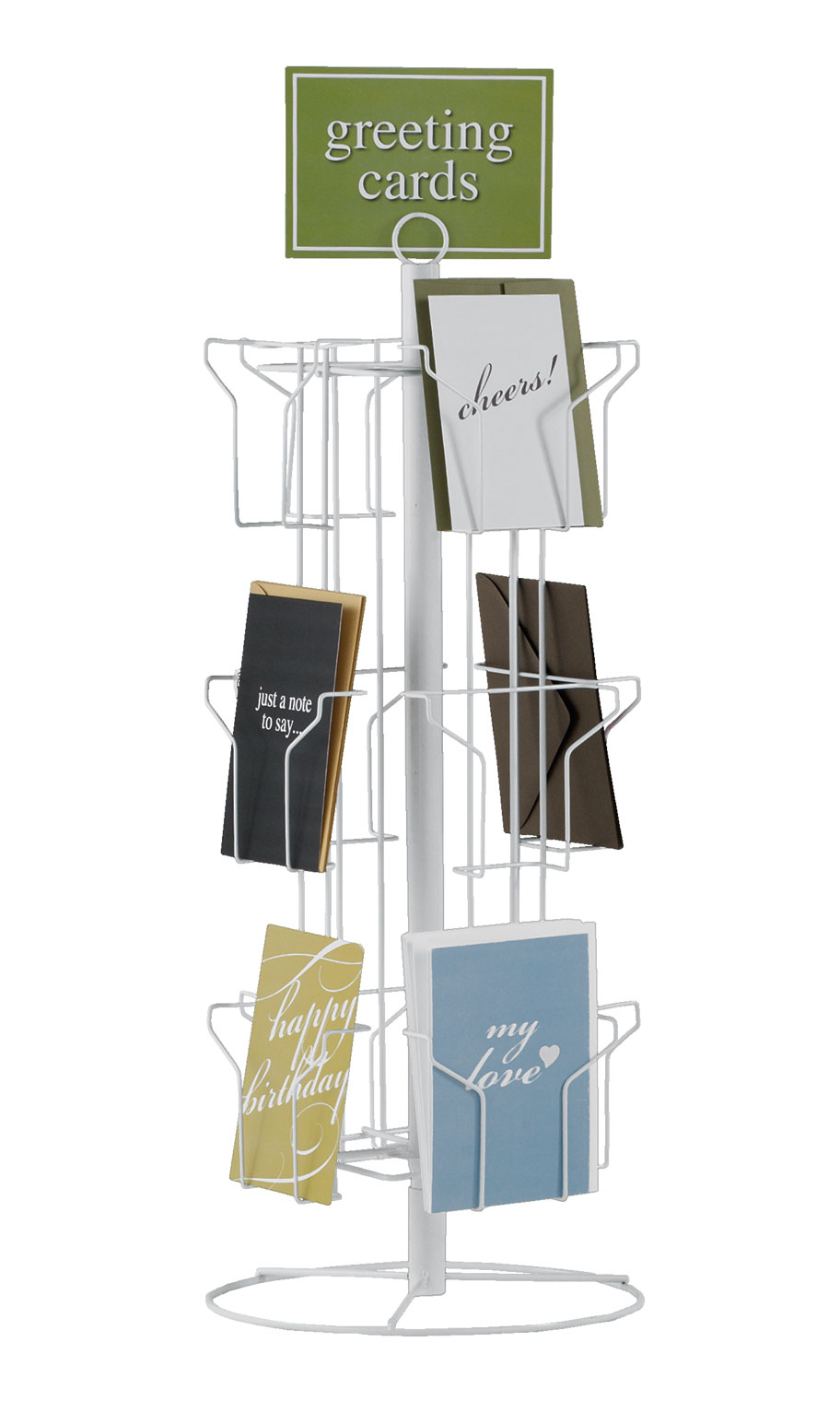 White 12 Pocket Greeting Card Rack | Store Supply Warehouse
