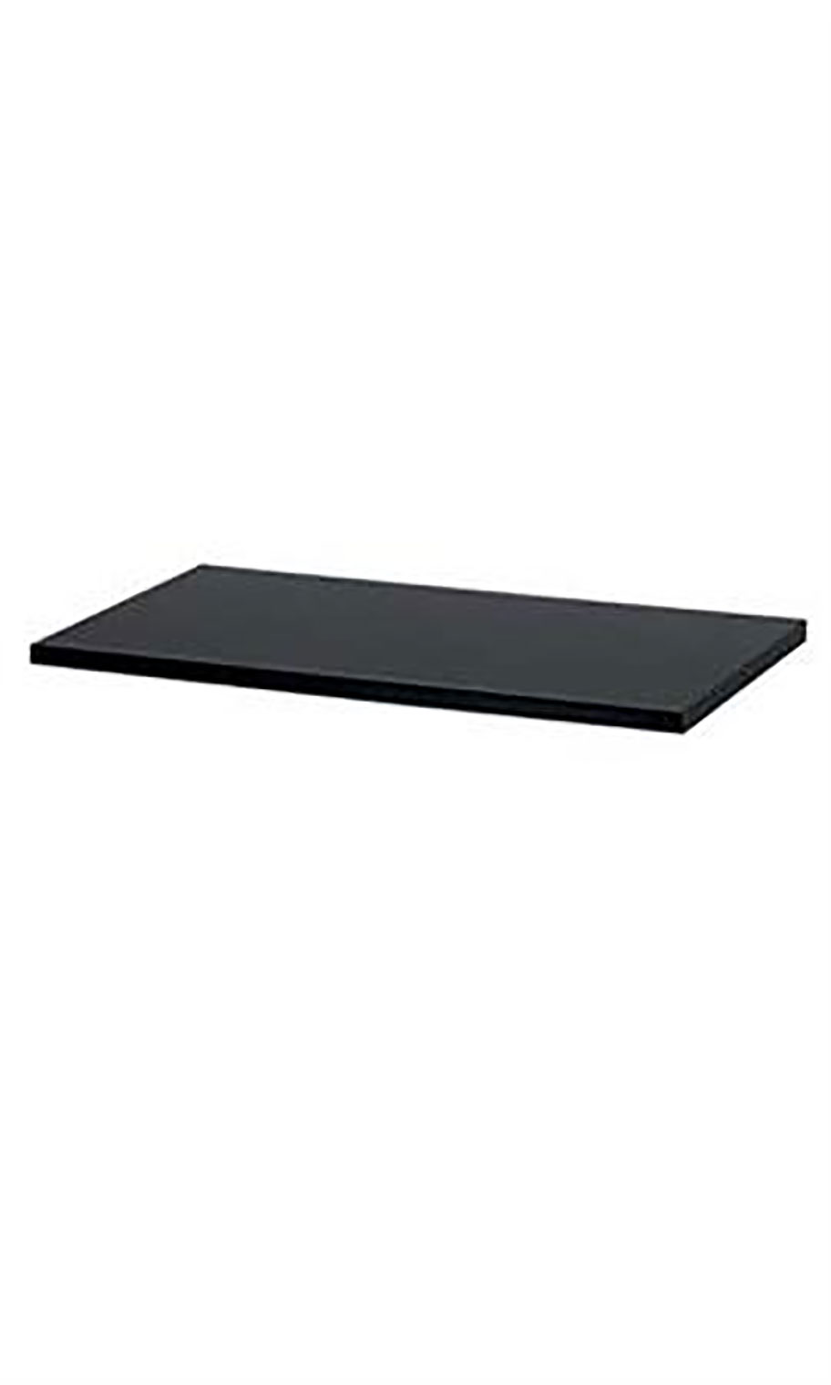 48"L X 12"W Laminated Black Melamine Shelf