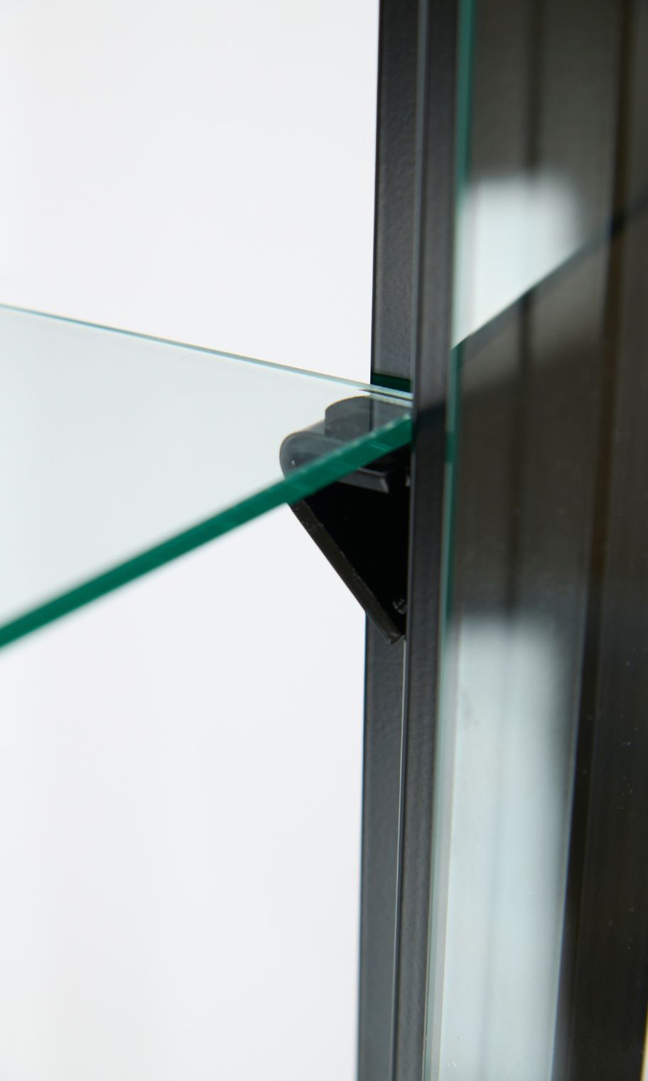 4 Shelf Modern Glass Display Tower