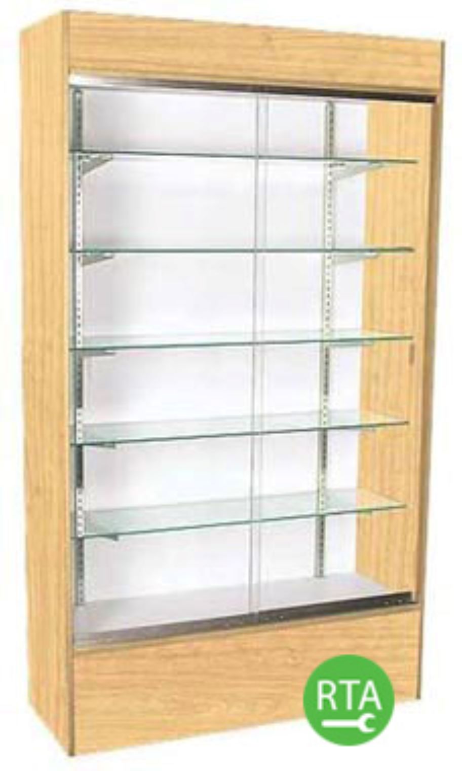 Maple Wall Unit Display Case RTA - Wholesale - Store Supply Warehouse