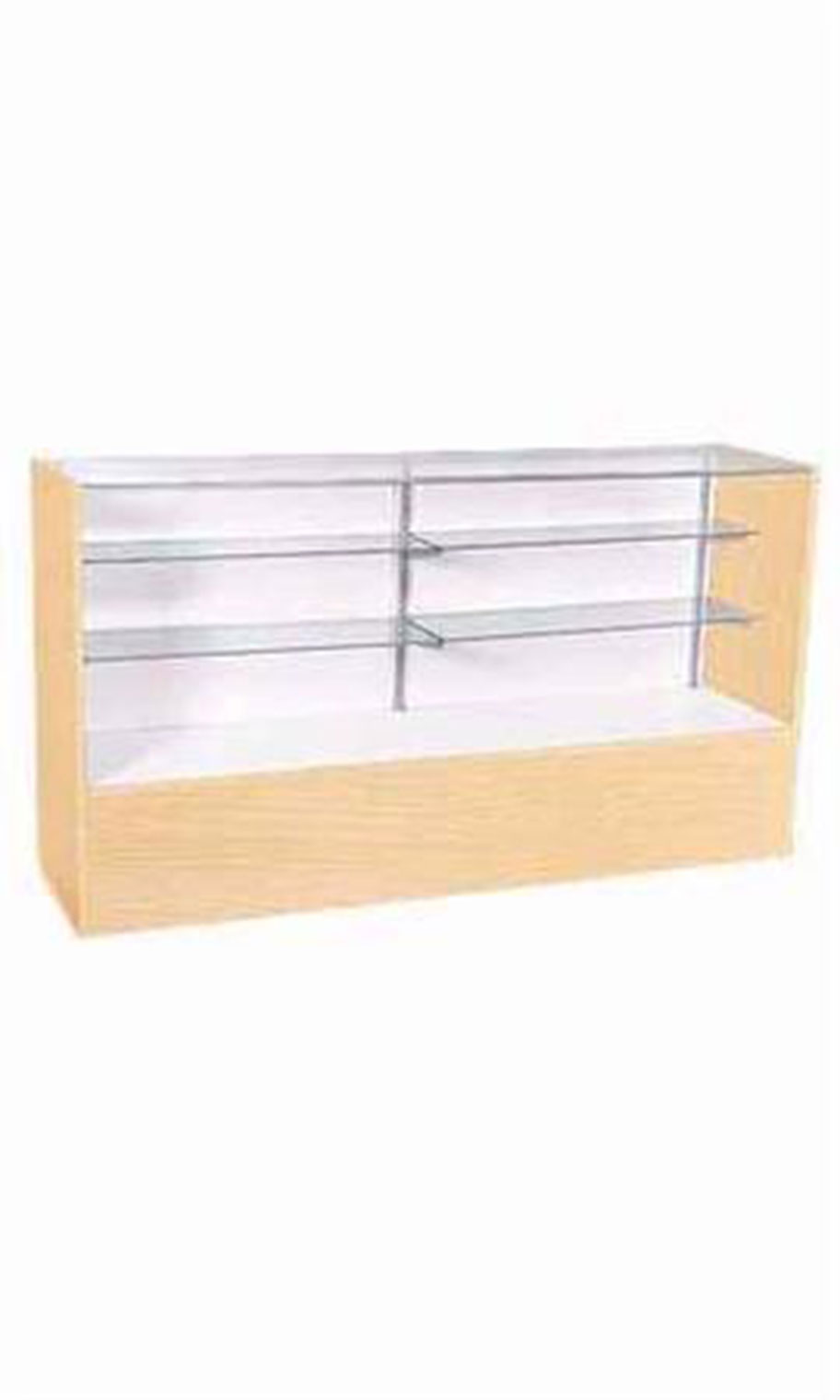 48" Full Vision Maple Display Show Case RTA | Store Supply