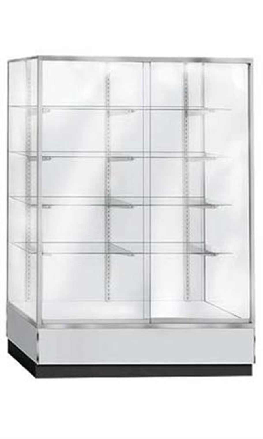 Gray 6' Metal Framed Wall Unit Glass Display Case | Store Supply