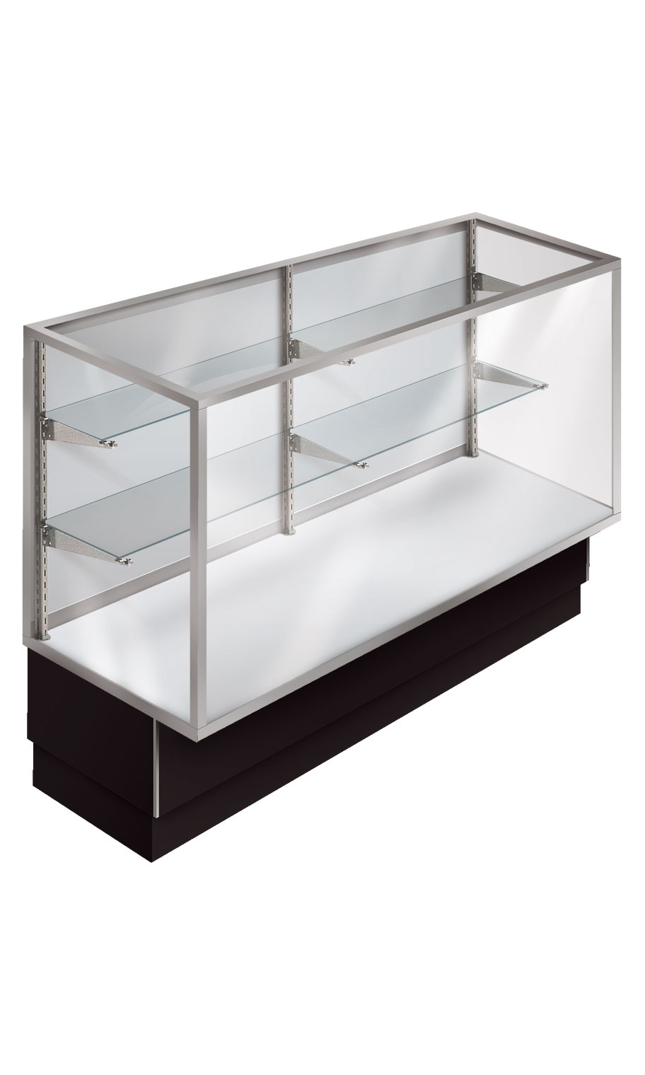 48 Black Display Case Full Vision Metal Framed - SSW