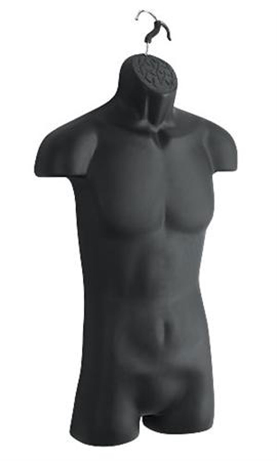Molded Male Torso Clothing Form - Black | Store Supply Warehouse