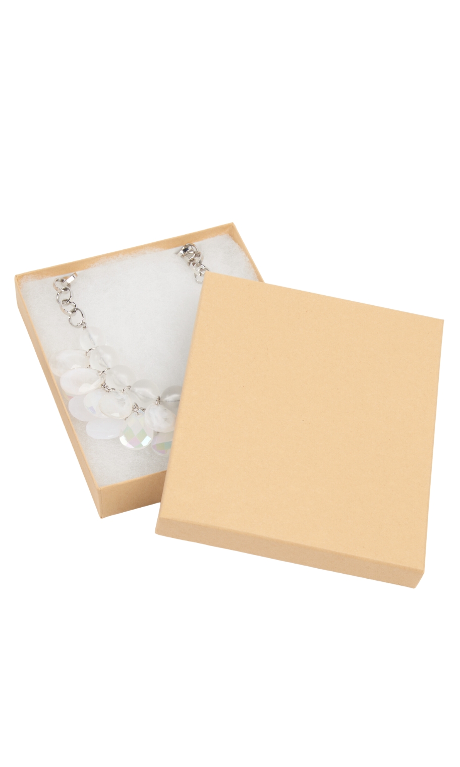 7" Kraft Cotton-Filled Jewelry Boxes | Store Supply Warehouse